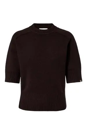 Extreme Cashmere Lauren Knitted Cashmere-blend Top - Brown