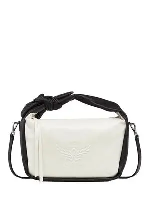 Mcm Aren Shoulder Bag - Black And White