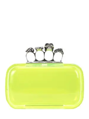Alexander McQueen Skull Four-ring Clutch - Yellow