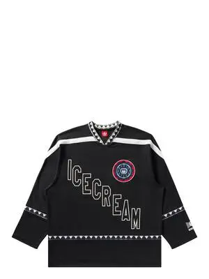ICECREAM Party On Jersey Long-sleeve Knit - Black
