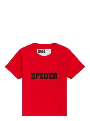 SP5DER Western Logo Baby Tee - Red