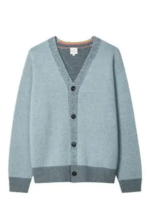 Paul Smith Light Lambswool Cardigan - Blue