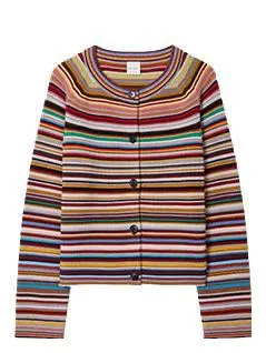 Paul Smith Merino Wool Signature Stripe Cardigan - Multicolour