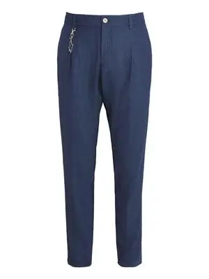 Paul & Shark Virgin Wool-silk-blend Jersey Chinos - Navy