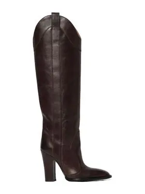 Paris Texas Knee High Boots - Brown