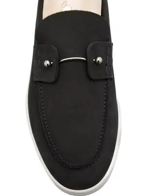 CHRISTIAN LOUBOUTIN Chambeliboat Nubuck Loafers - Black