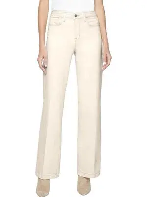L & APOS;AGENCE Scottie High-rise Wide-leg Jeans - Macadamia