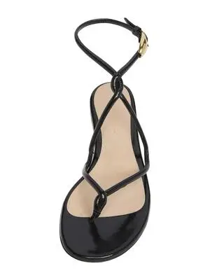 GIANVITO ROSSI Napa Leather Twisted-strap Sandals - Black