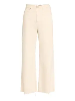 Veronica Beard Taylor Cropped Wide-leg Jeans - Ecru