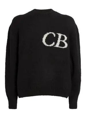 COLE BUXTON Wool-blend Logo Sweater - Black