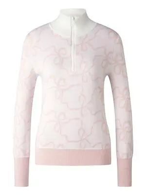 Bogner Knitted Troyer Azra - Pink/off-white