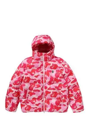A BATHING APE Camo Down Jacket - Pink