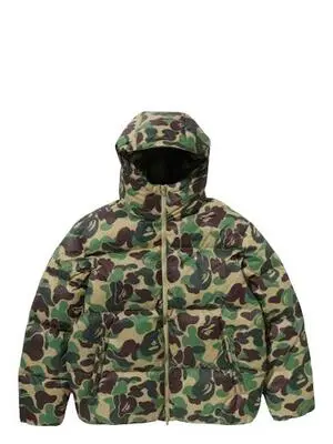 A BATHING APE Abc Camo Down Jacket - Green