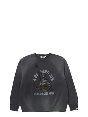 A BATHING APE Relaxed Fit Crewneck Sweatshirt - Black