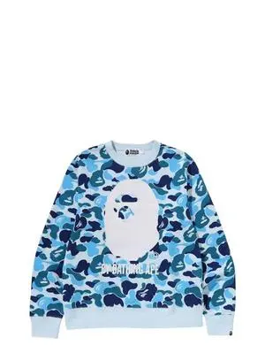 A BATHING APE Abc Camo Crewneck Sweatshirt - Blue