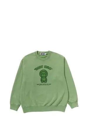 A BATHING APE Baby Milo Relaxed Fit Crewneck Sweatshirt - Green