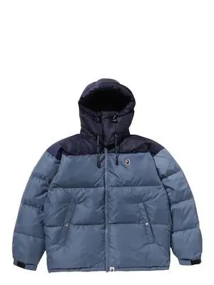 A BATHING APE One Point Relaxed Fit Down Jacket - Navy Blue