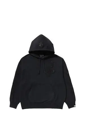 A BATHING APE Sta Patch Relaxed Fit Pullover Hoodie - Black