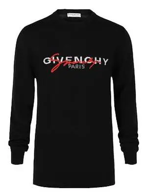 Givenchy Signature Logo Sweater - Black Red