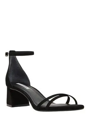 Steve Madden Ankle Strap Sandal - Blk Nubuck