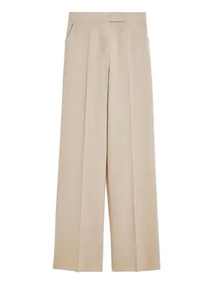 Max Mara Wool, Mohair And Silk Wide-leg Trousers - Moss Green