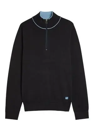 Paul Smith Half-zip Cotton-knit Jumper - Navy