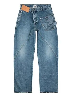JW Anderson Twisted Workwear Straight-leg Jeans - Mid Blu