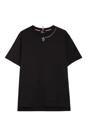 Moncler Logo-print Cotton T-shirt - Black