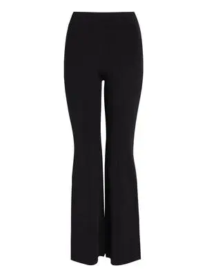 Simkhai Ashlon Flared-leg Knit Trousers - Black