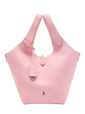 Polo Ralph Lauren Player Medium Grained Leather Tote Bag - Light Pink