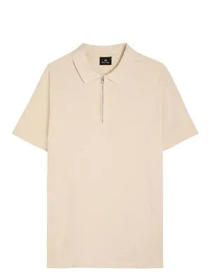 Paul Smith Textured Cotton Polo Shirt - Ecru