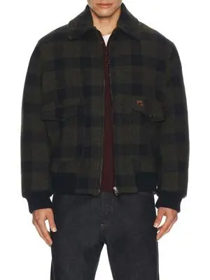 President's Tom Jacket - Wool Check Blue Green