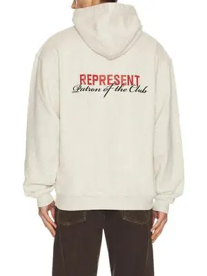 REPRESENT Patron Of The Club Hoodie - Cream Marl