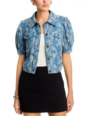 Ramy Brook Angelica Jacket - Geo Denim