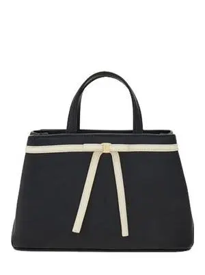 FERRAGAMO Mini Bow Top Handle Bag - Black