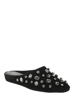 Veronica Beard Narcisa Embellished Mules - Black