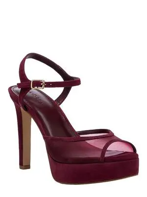 Aqua Poppy Platform Sandals - Bordeaux