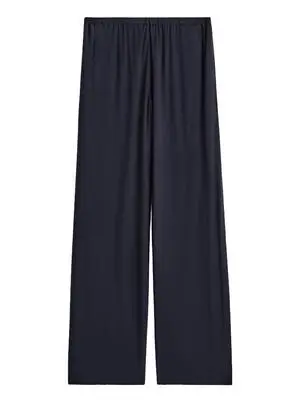 Cos Fluid Jersey Wide-Leg Pants Navy