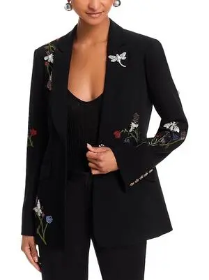 Cinq À Sept Whispering Vines Blazer - Black