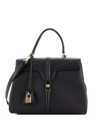 CELINE 16 Top Handle Bag Grained Calfskin