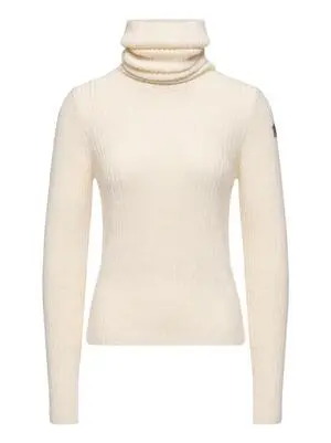 Moncler Wool & Mohair Blend Turtleneck Sweater - White