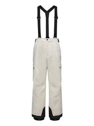 Moncler Technical Wool Padded Ski Bib - White