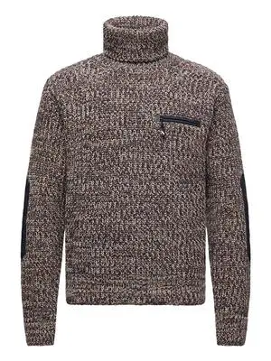 Moncler Wool Turtleneck Sweater Brown