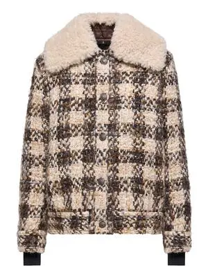 MONCLER Camlez Wool & Shearling-Trimmed Short Down Jacket