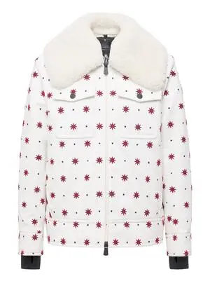 Moncler Larient Geometric-patterned Down Shacket - White