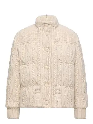 MONCLER MONCLER GRENOBLE Melgven Wool Blend Short Down Jacket