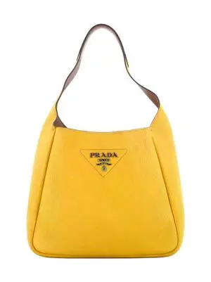 Prada Dynamique Vitello Daino Small Hobo Bag - Yellow