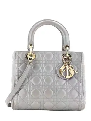 DIOR Christian Dior Lady Dior Medium Satchel Cannage Quilt Lambskin