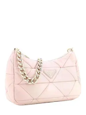 Prada Re-edition Small Hobo Bag Quilted Nappa Leather - Neutrals