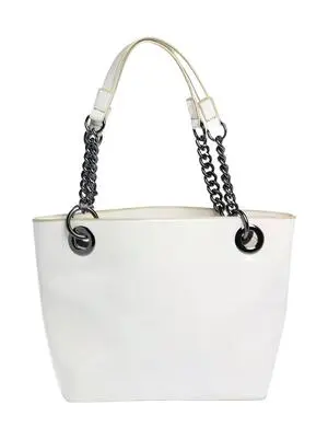 Dkny Patent Leather Tote - White